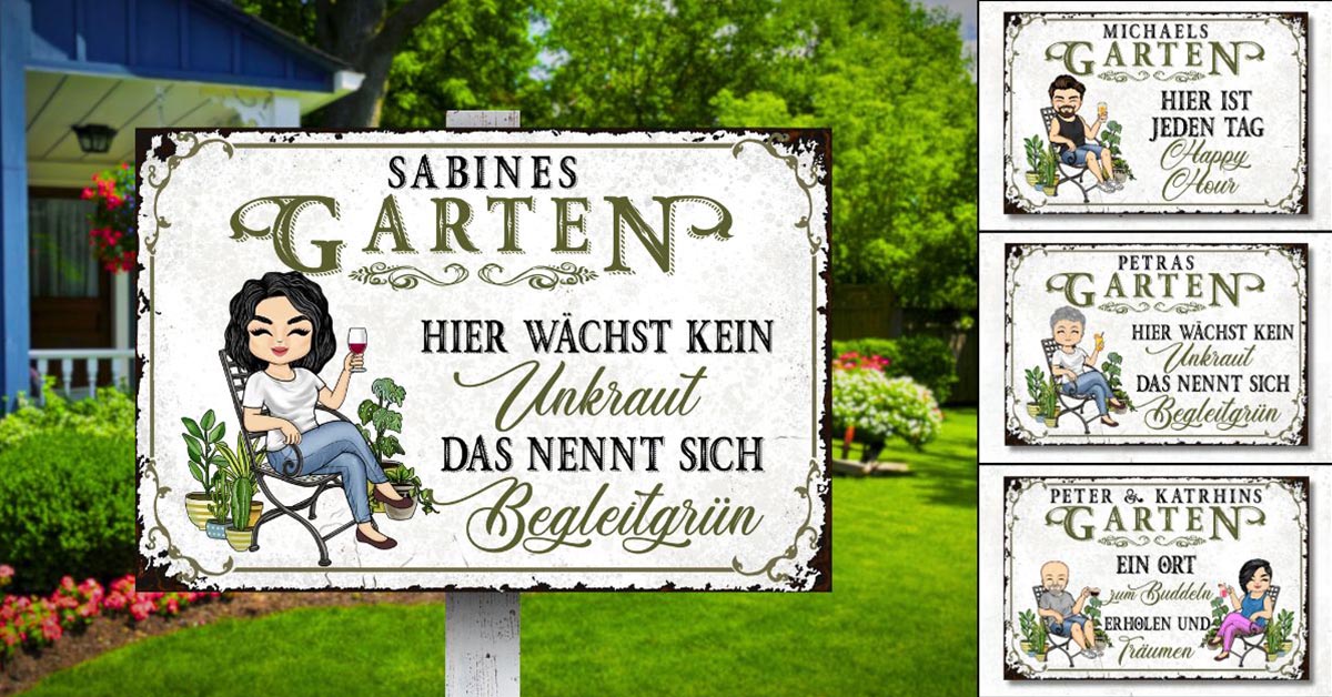 Verwunderlich Lustige Gartenschilder Spruche Fotos