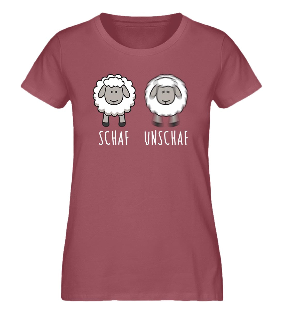 Schaf Unschaf - Damen Premium Organic Shirt / Hibiscus / S – Garten&Ich®