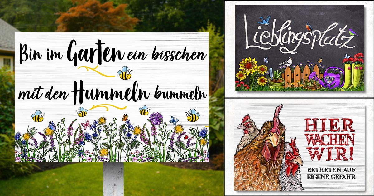 Verwunderlich Lustige Gartenschilder Spruche Fotos