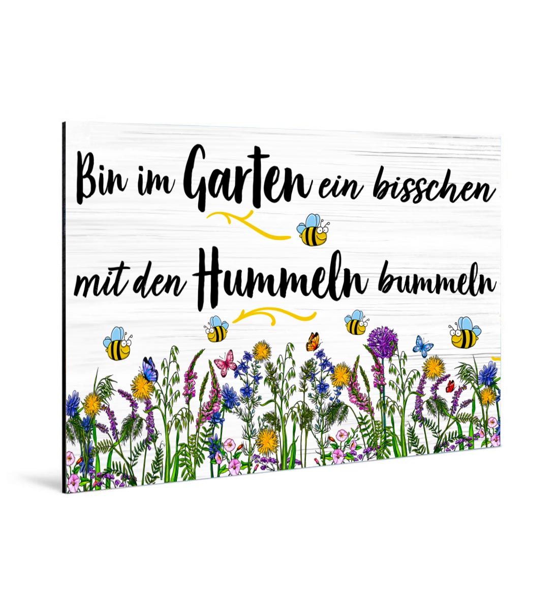 Im Garten mit den Hummeln bummeln - Gartenschild – Garten&Ich®